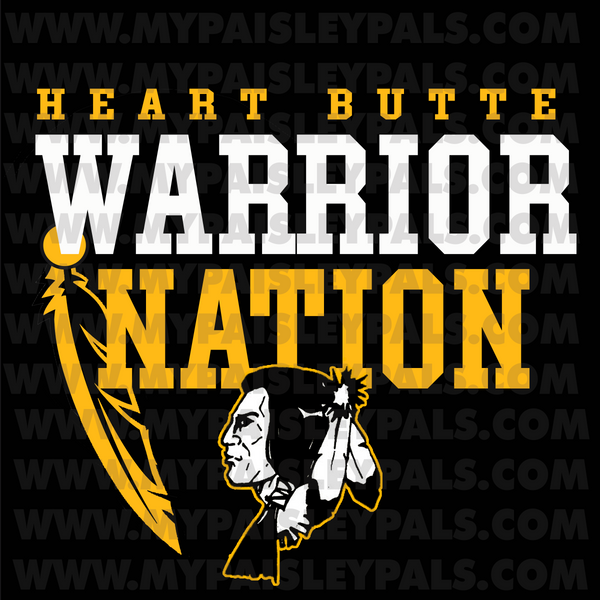 Heart Butte Warrior Nation Tee – Paisley Pals T-Shirt Shop